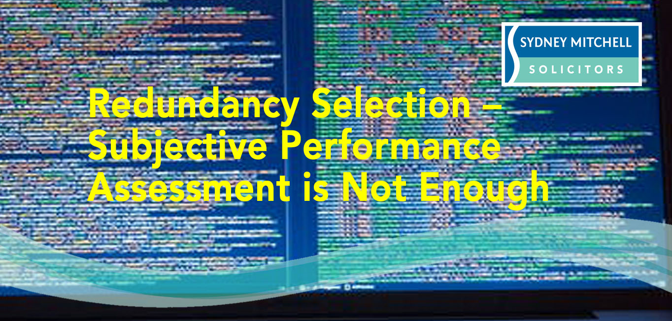 Subjective Performance Assessment is Not Enough in Redundancy Selection ...